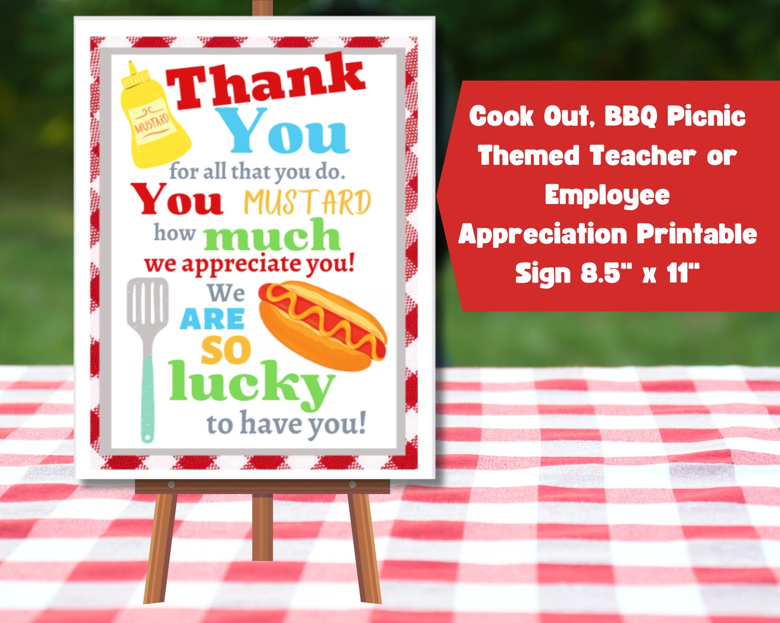 Picnic Teacher Appreciation Sign: Cookout Theme (digital Download) - Etsy