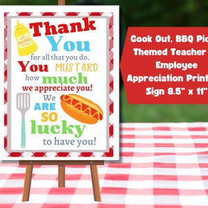 Teacher Appreciation Week Printable, Picnic Teachers and Staff ...