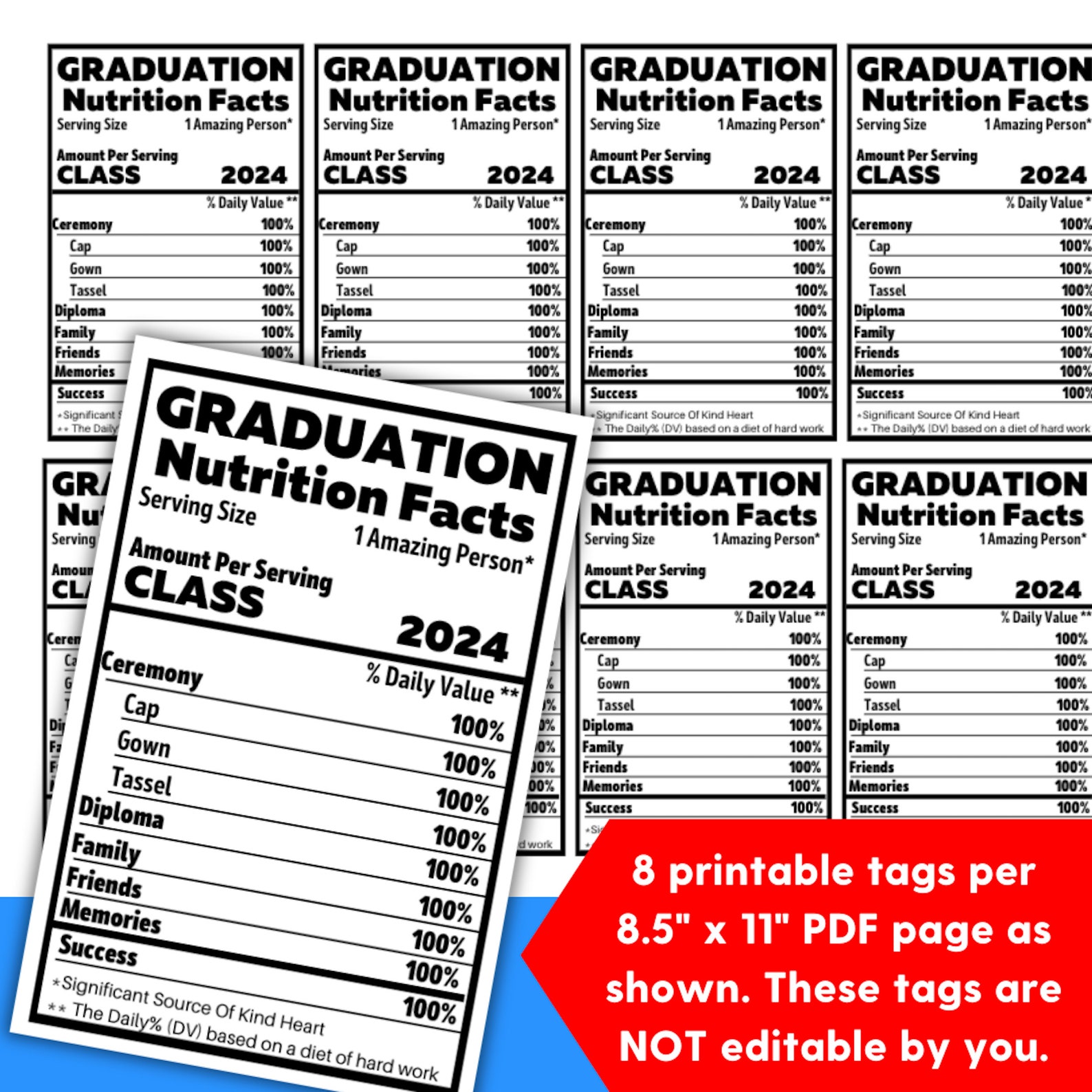 Graduate Nutrition Facts Svg, Class 2024 Svg , Graduation Party ...
