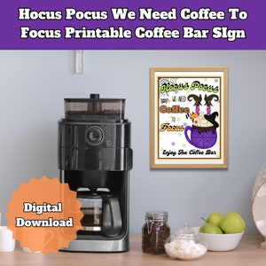 Hocus Pocus Coffee Sign, Coffee Bar Sign, Employee Appreciation ...
