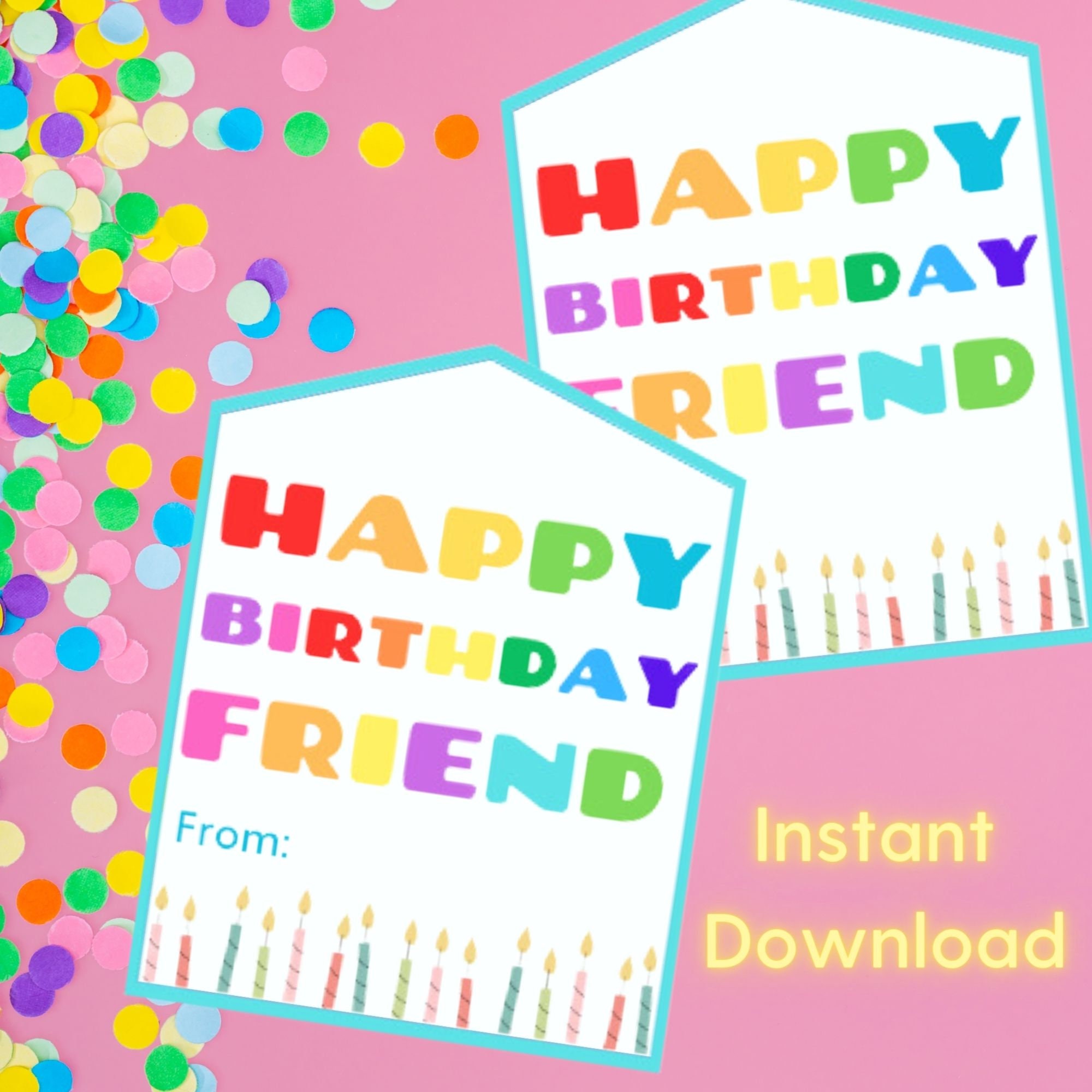 Happy Birthday Gift Tag Editable Name Gift Tag Instant - Etsy