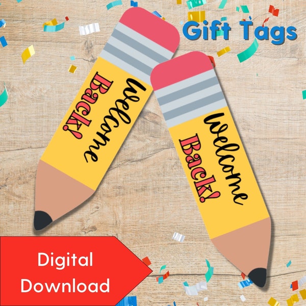 Pencil Printable Tag - Etsy