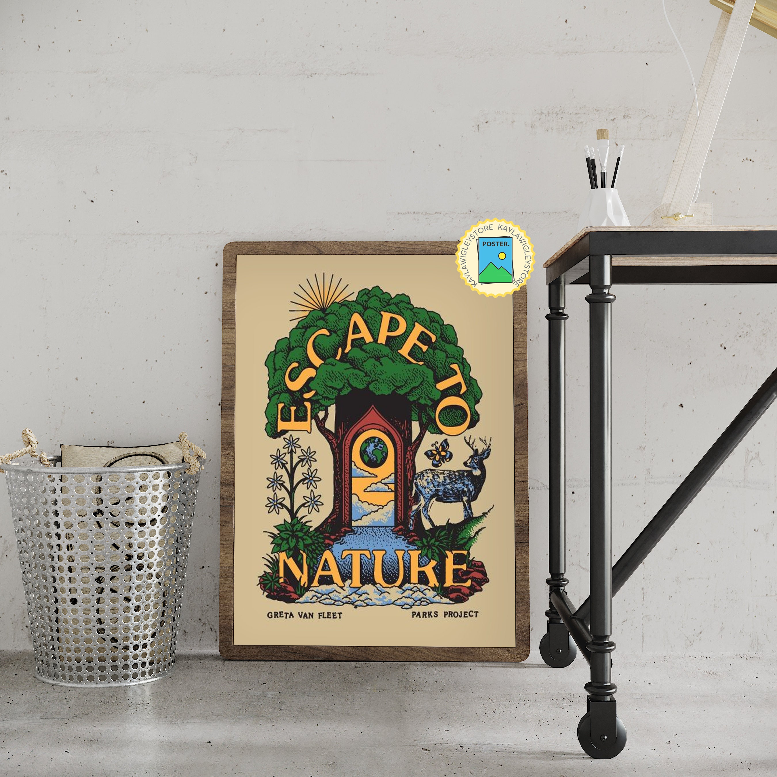 Vintage Escape To Nature Greta Van Fleet Poster - Greta Van Fleet Parks ...