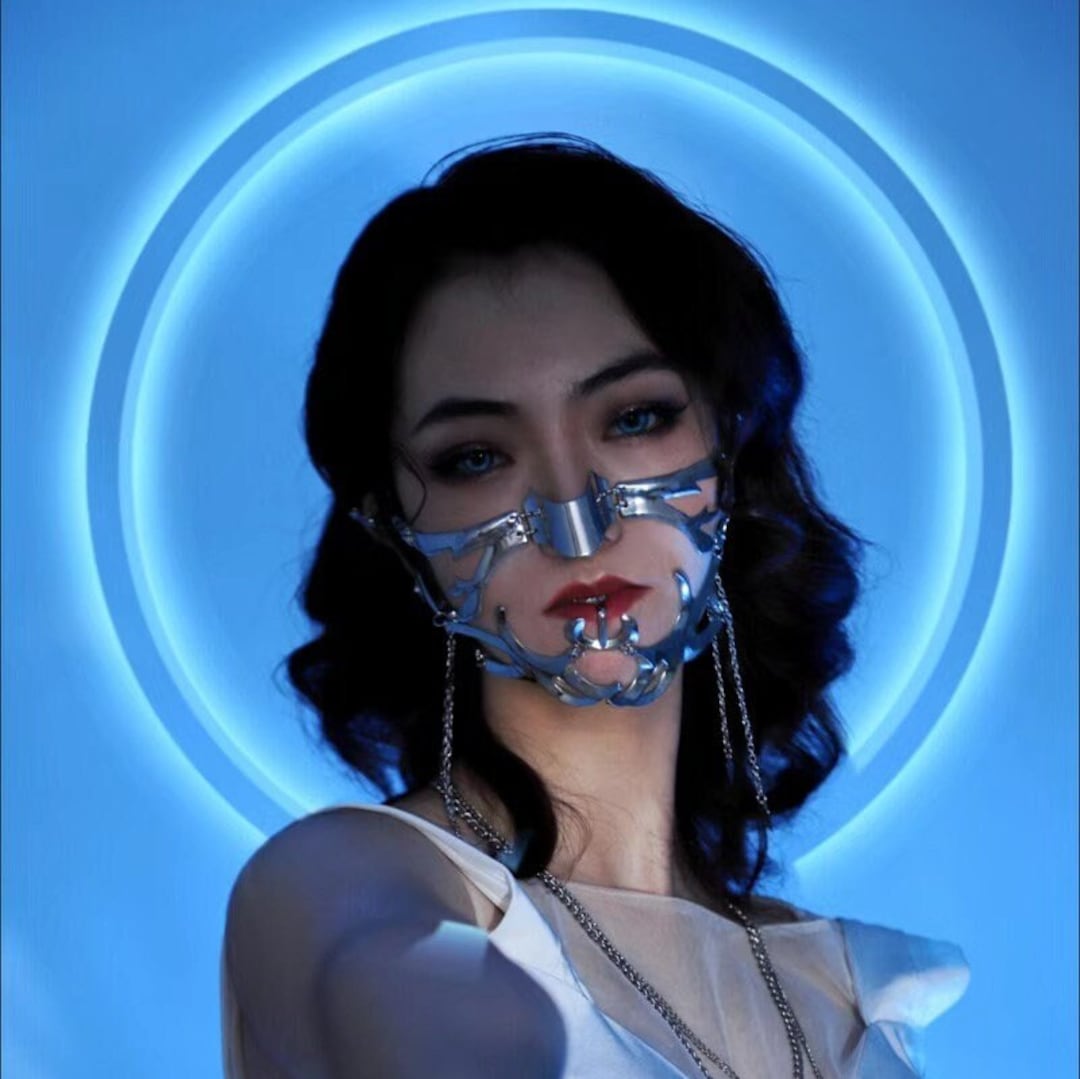 Halloween Metal Mask Cyberpunk Jaw & Face Cover Futuristic - Etsy