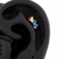 Nonbinary Pride Flag Beaded Nose Ring, Septum or Nostril Hoop, Handmade ...