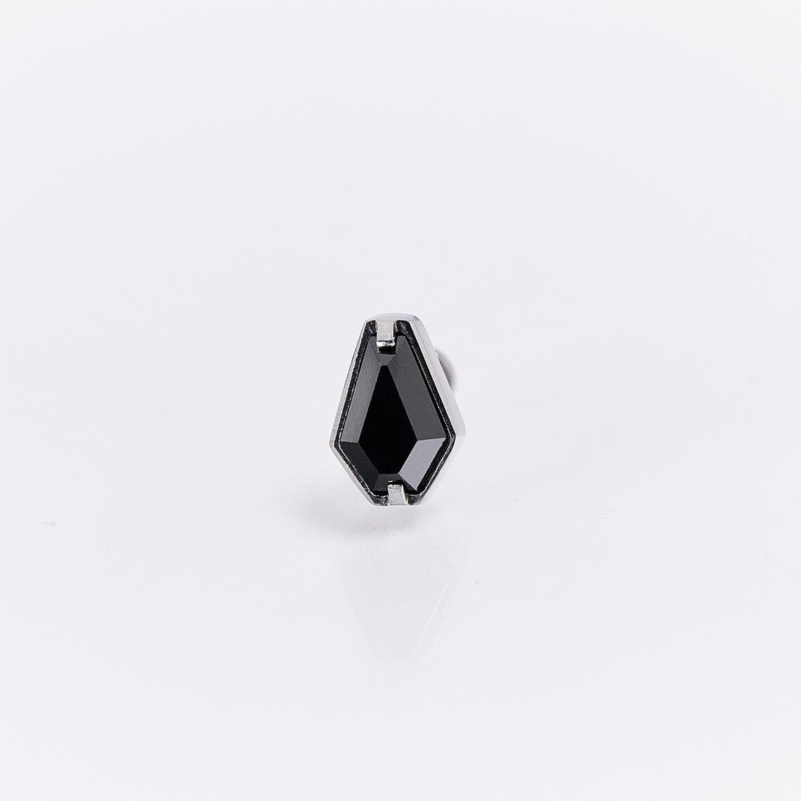 Coffin Shape Gem Internally Threaded Flat Back Cartilage Barbell ...