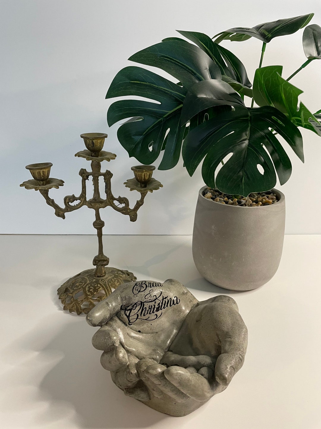 Handmade Concrete Cement Hands Sculpture - Etsy