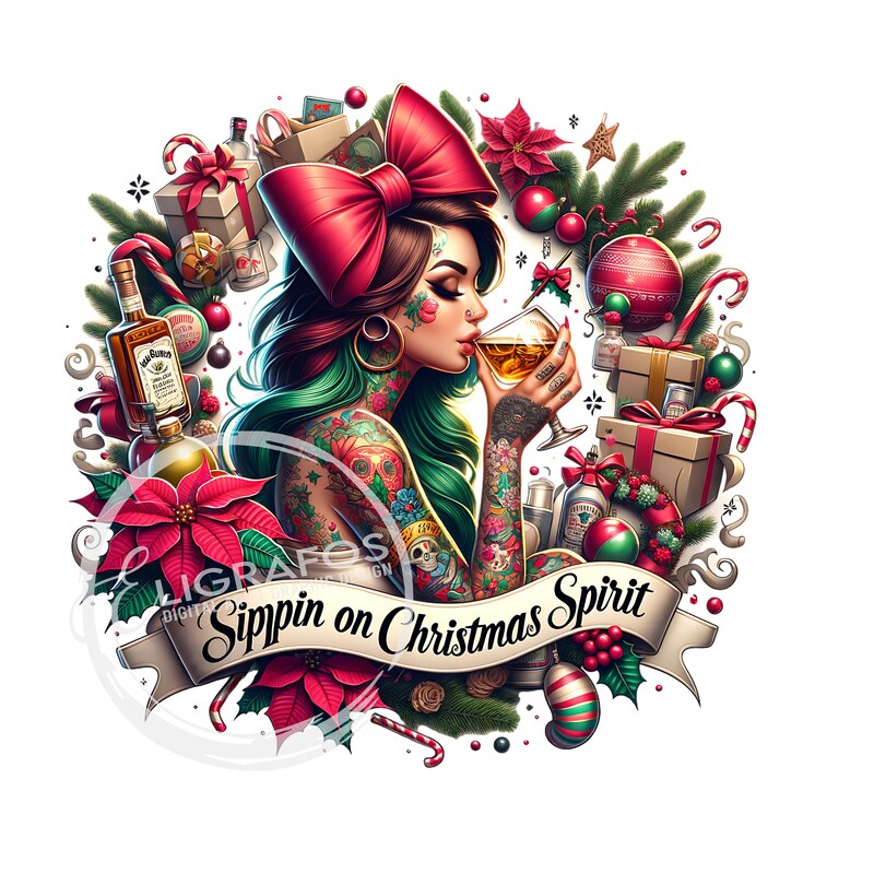 Christmas Spirit Clipart - Etsy