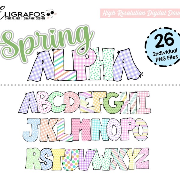 Easter Alphabet - Etsy