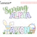 Easter Spring ABC Digital Alphabet PNG File Easter Bunny Cute Digital ...