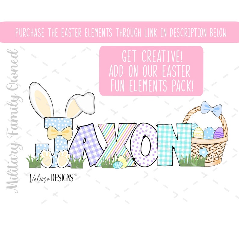 Easter Spring ABC Alphabet Digital File Set Clipart Letters for Teacher ...