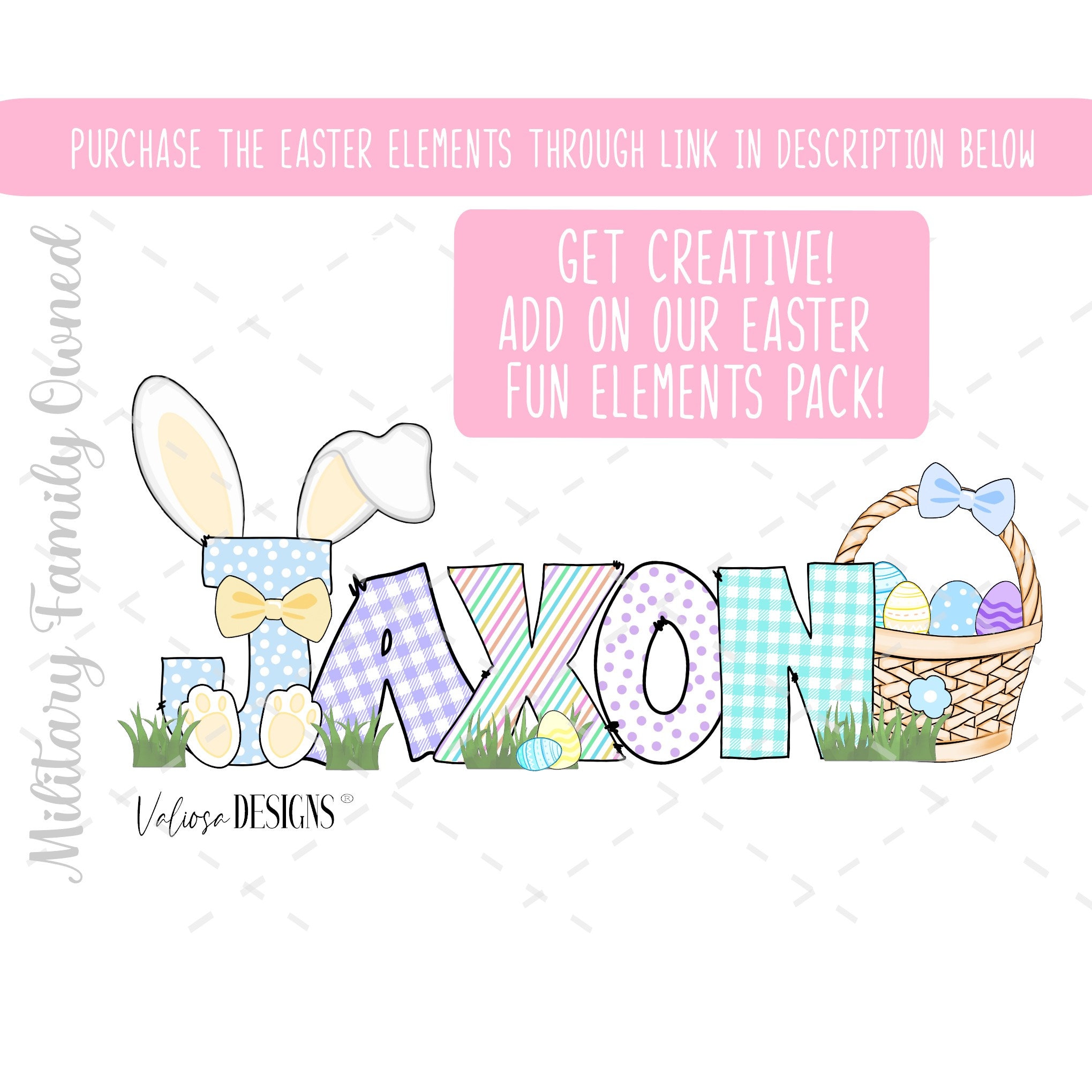 Easter Spring ABC Alphabet Digital File Set Clipart Letters for Teacher ...