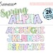 Easter Spring ABC Digital Alphabet PNG File Easter Bunny Cute Digital ...