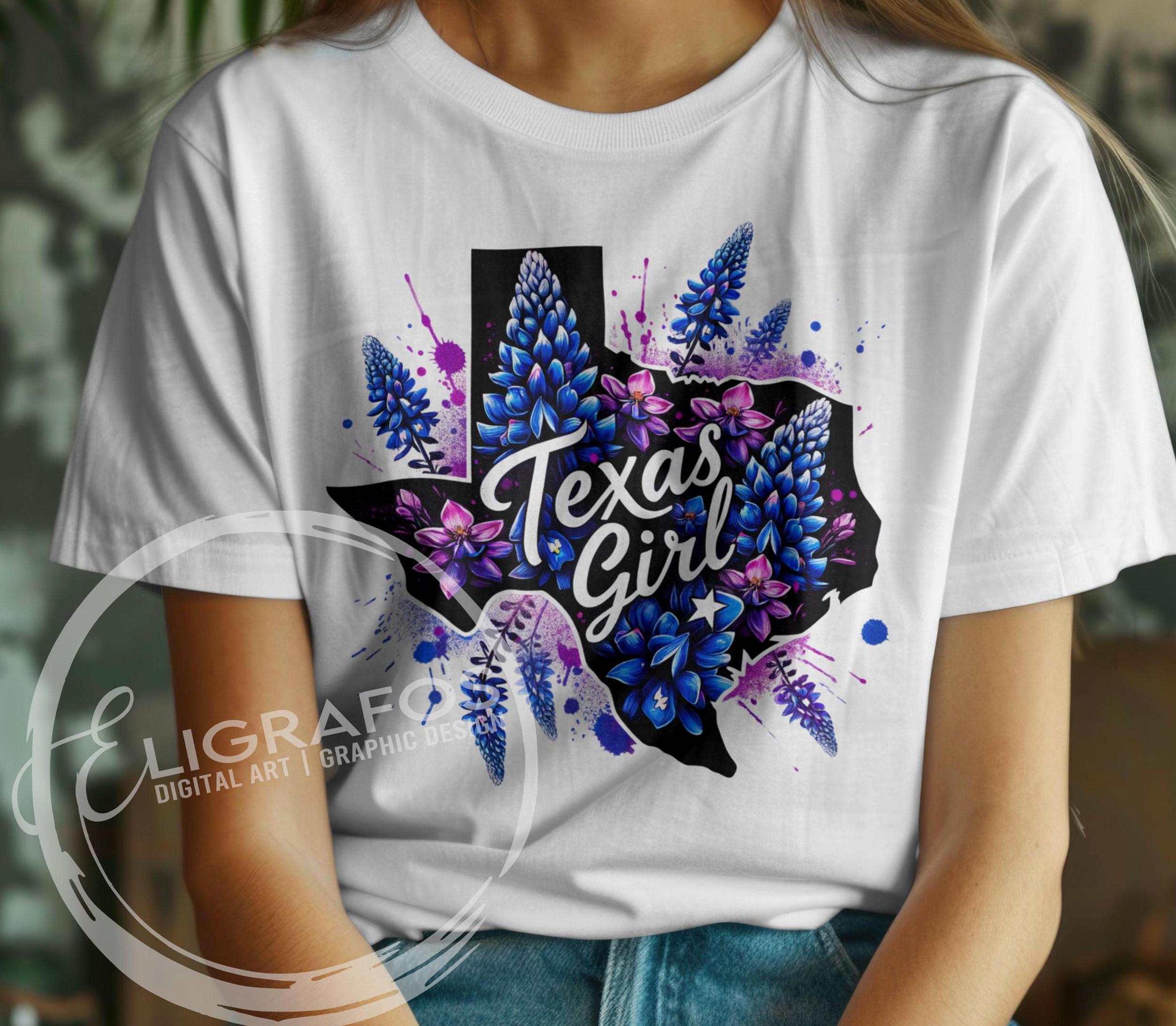Texas Bluebonnet Flower Print: Lone Star State Art (digital Download ...