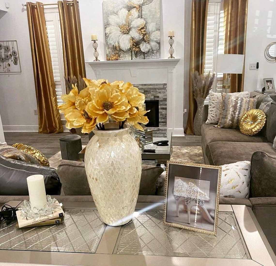 Luxury Chevron Gold, Silver, and Gray Metallic Pillow Cover 22x22 - Etsy
