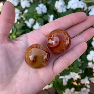 Banded Carnelian Spheres - 30mm - Etsy