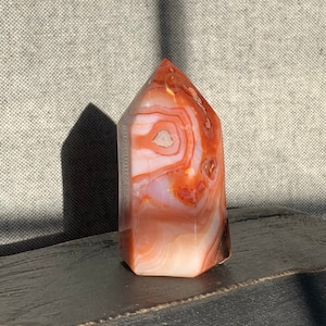 Pink Carnelian Pencil Towers // Multiple Sizes // Sizes Listed in ...