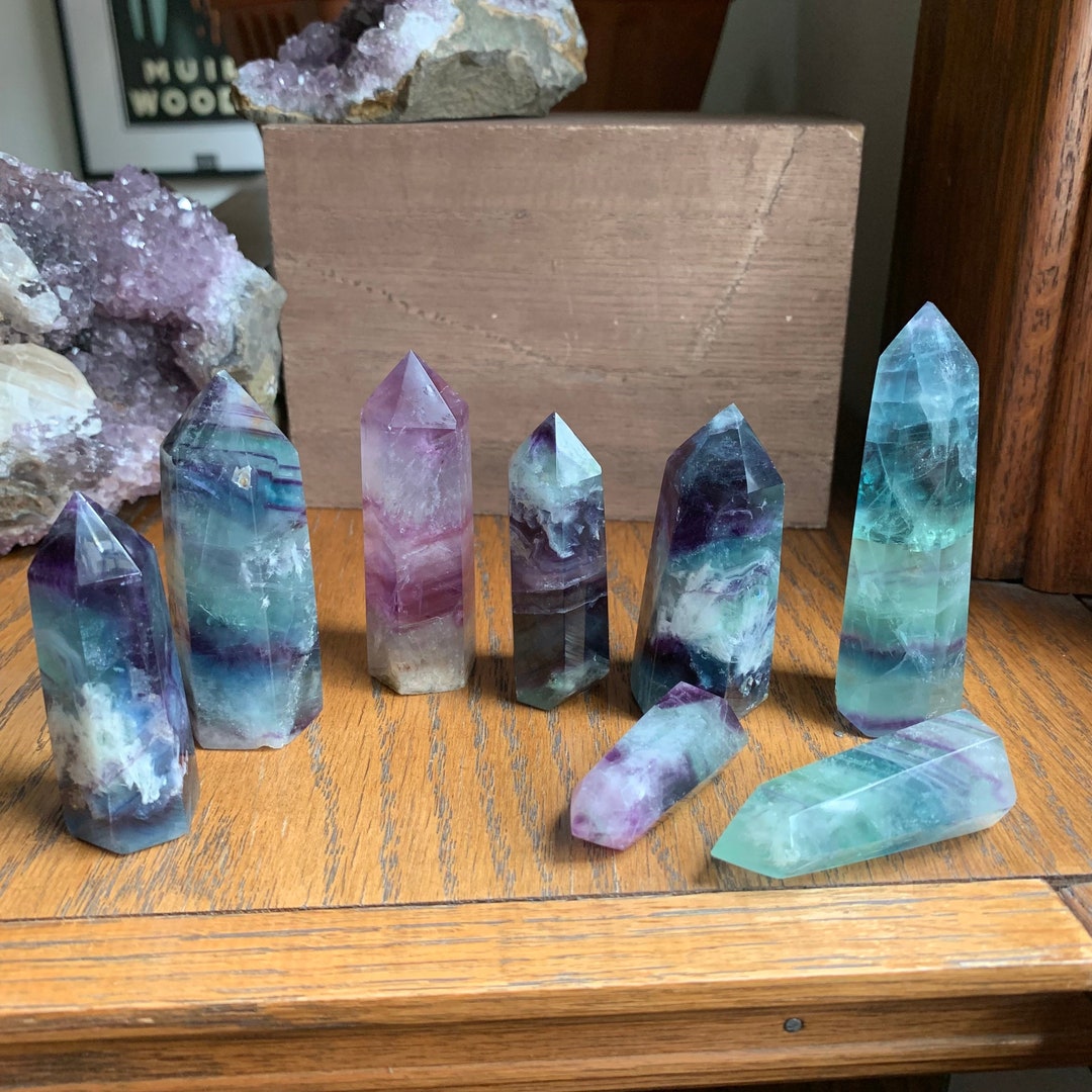 Snowflake Fluorite Towers - Etsy