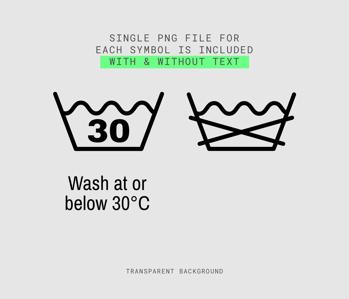 Laundry Symbols SVG Vector Bundle, Wash Label Icons Svg, Laundry Icons ...