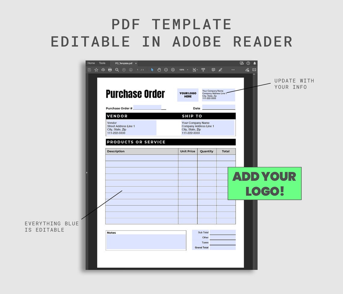 Contractor Bundle PDF. Editable Business Forms. Editable - Etsy