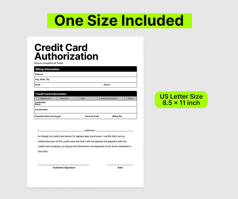 Credit Card Authorization. PDF. Credit Card Billing. Accounts ...