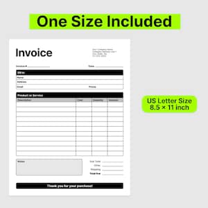 Invoice Template PDF. Editable Business Forms. Printable PDF Template ...