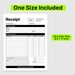 Receipt Template PDF. Custom Logo Editable Business Forms. Printable ...