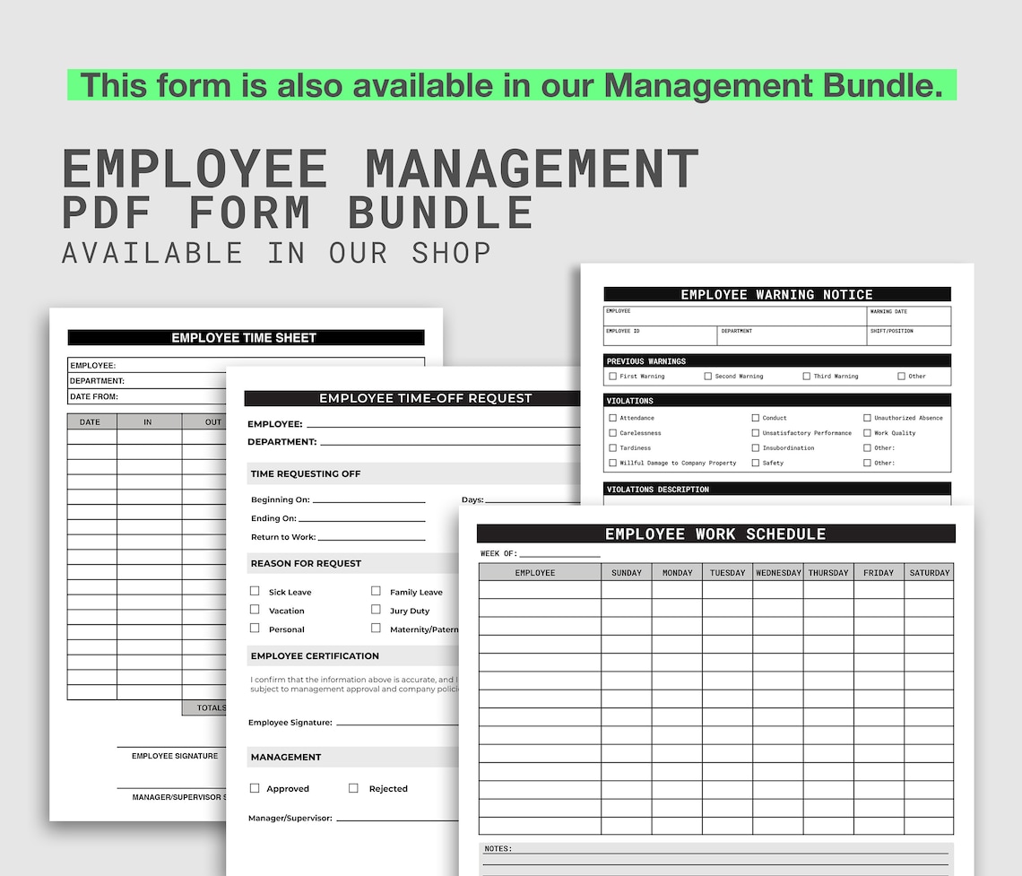 Employee Time-off Request Template. Vacation Request Form. PTO Request ...