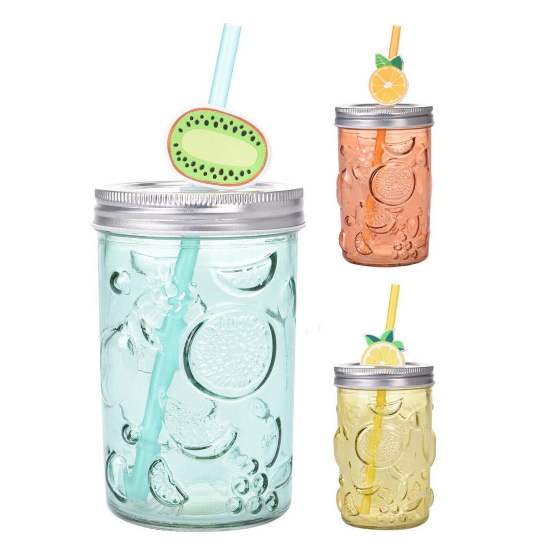Glass Drinking Jam Jar Cocktail Glasses Juice Drink Party With - Etsy