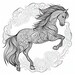 12 Pack Stress Relief Coloring Pages, Horse Digital Print, Detailed ...