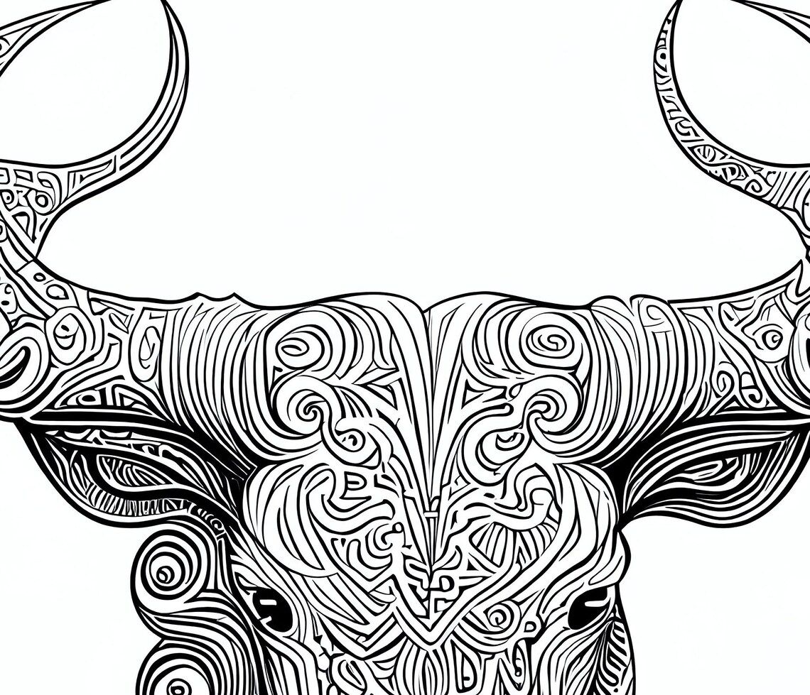11 Pack Stress Relief Coloring Pages Longhorn Digital Print - Etsy