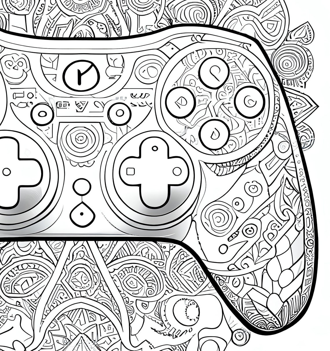 12 Pack Stress Relief Coloring Pages, Gaming Controller Digital Print ...