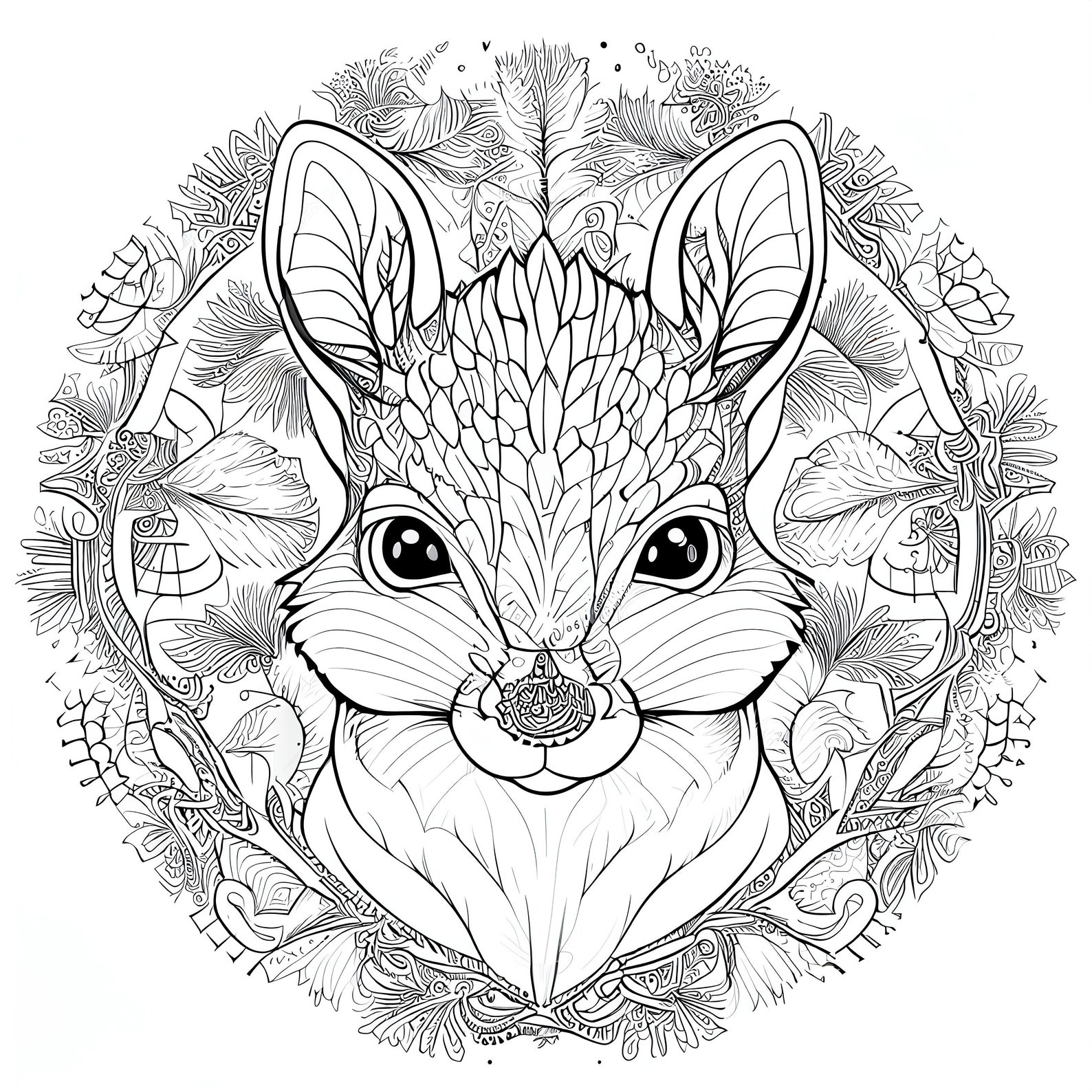 12 Pack Stress Relief Coloring Pages, Squirrel Digital Print, Garden ...