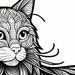 12 Pack Stress Relief Coloring Pages, Kitten Digital Print, Detailed ...