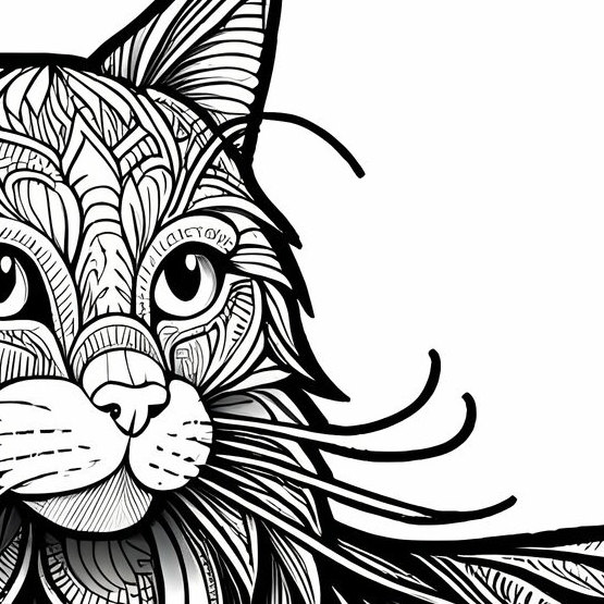 12 Pack Stress Relief Coloring Pages, Kitten Digital Print, Detailed ...