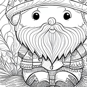 6 Pack Stress Relief Coloring Pages, Garden Gnome Digital Print ...