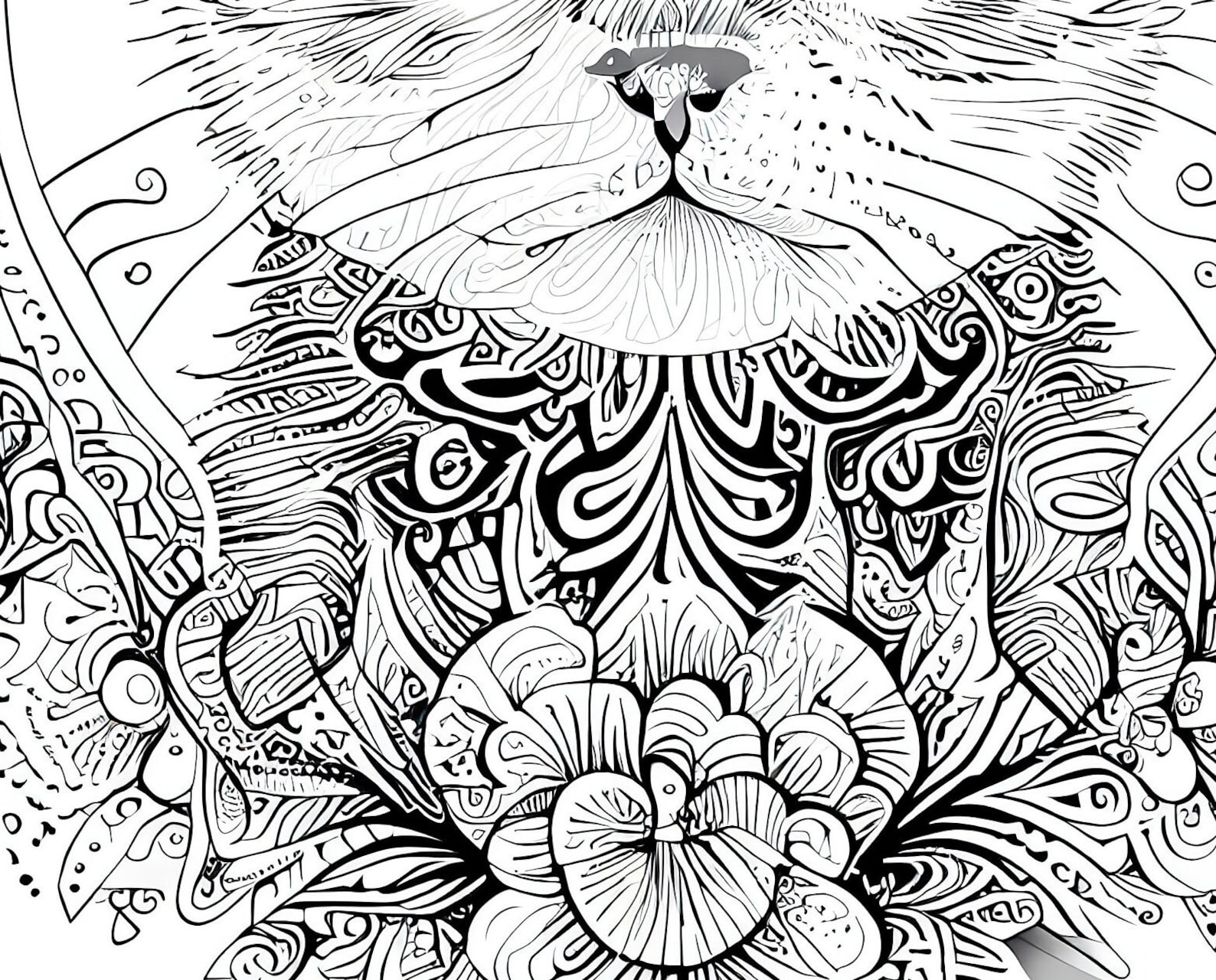 6 Pack Stress Relief Coloring Pages, Kitten Digital Print, Detailed ...