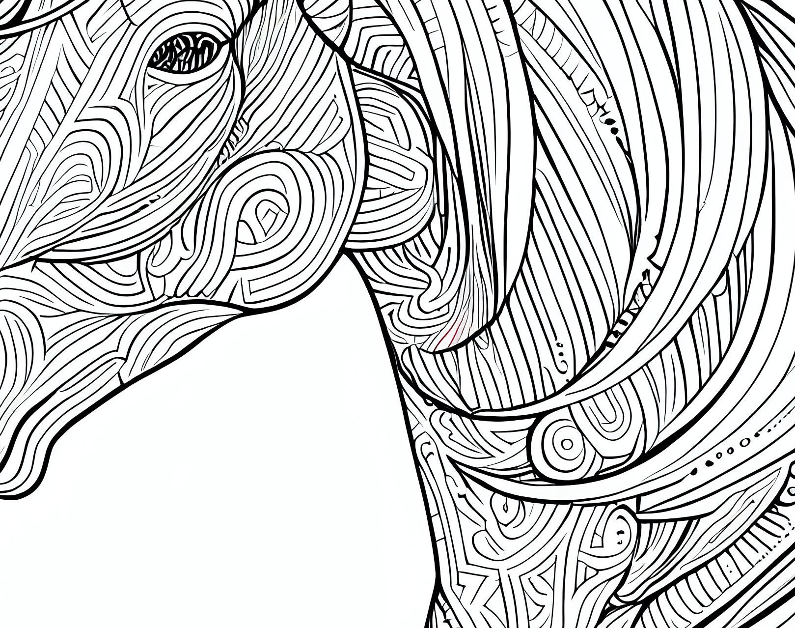 12 Pack Stress Relief Coloring Pages, Horse Digital Print, Detailed ...