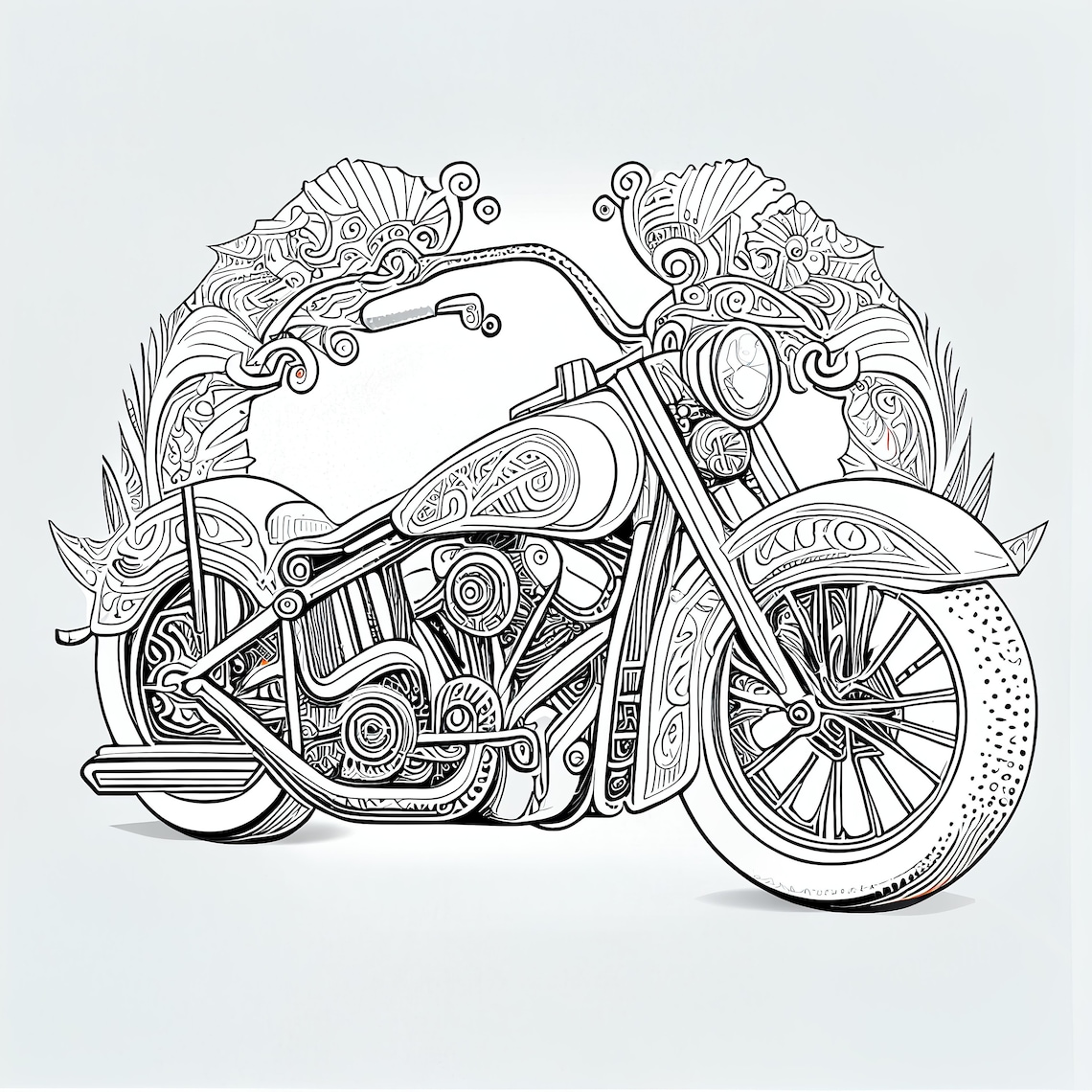 12 Pack Stress Relief Coloring Pages, Motorcycle Digital Print ...