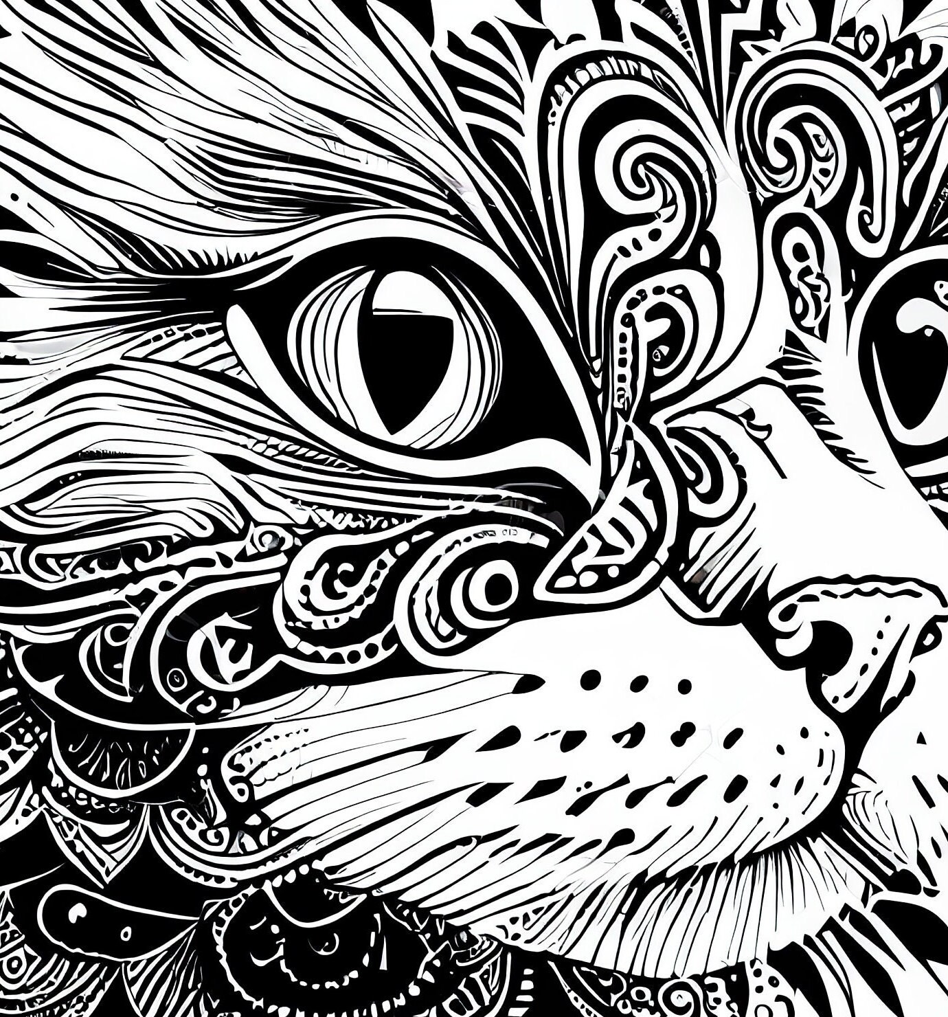 6 Pack Stress Relief Coloring Pages Kitten Digital Print - Etsy