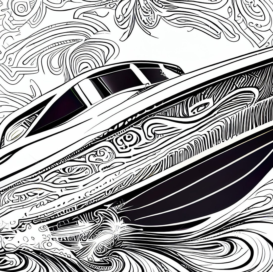 12 Pack Stress Relief Coloring Pages, Boats Digital Print, Filigree ...