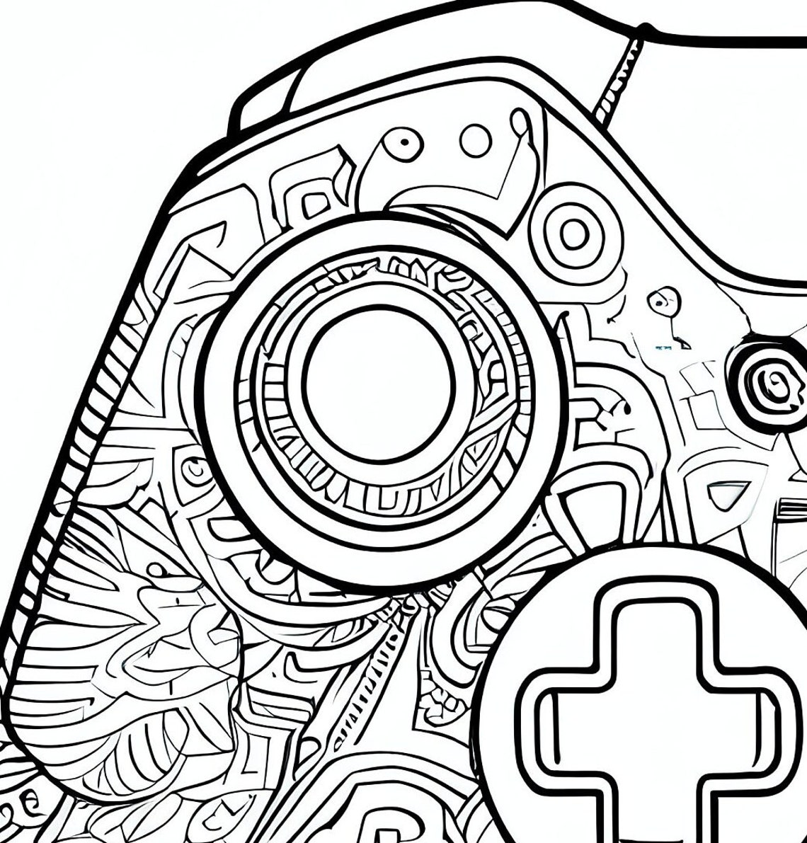 12 Pack Stress Relief Coloring Pages, Gaming Controller Digital Print ...