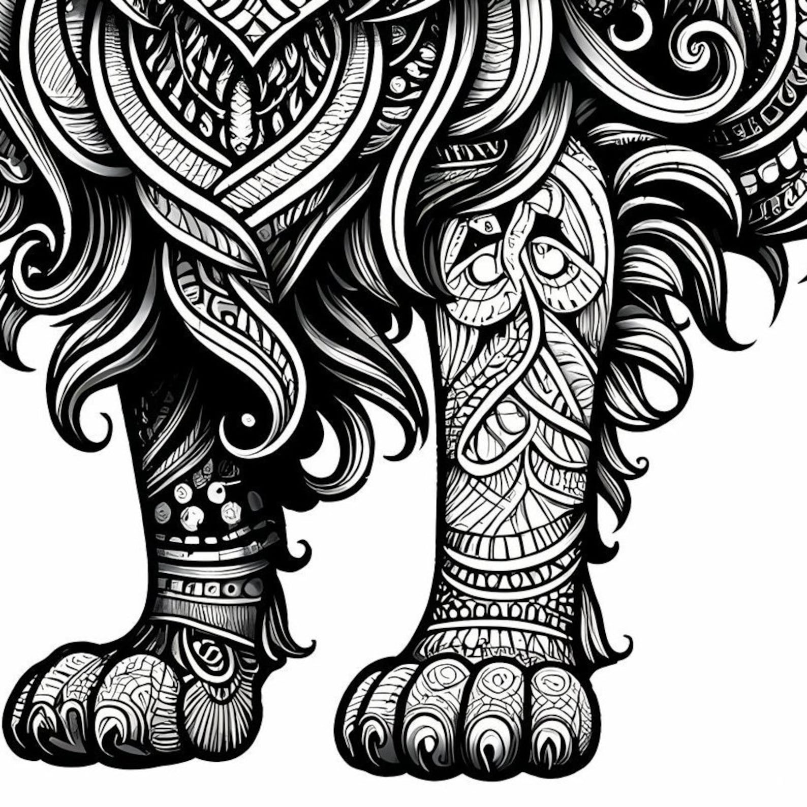 12 Pack Stress Relief Coloring Page, Lion Head Digital Print, Filigree ...