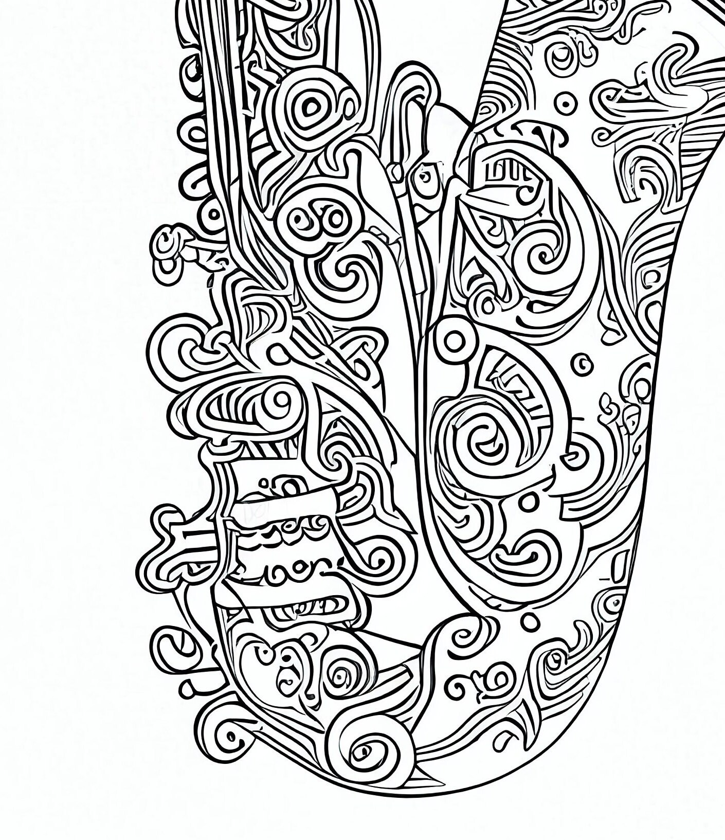 12 Pack Stress Relief Coloring Pages, Saxophone Digital Print, Filigree ...
