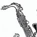 12 Pack Stress Relief Coloring Pages, Saxophone Digital Print, Filigree ...