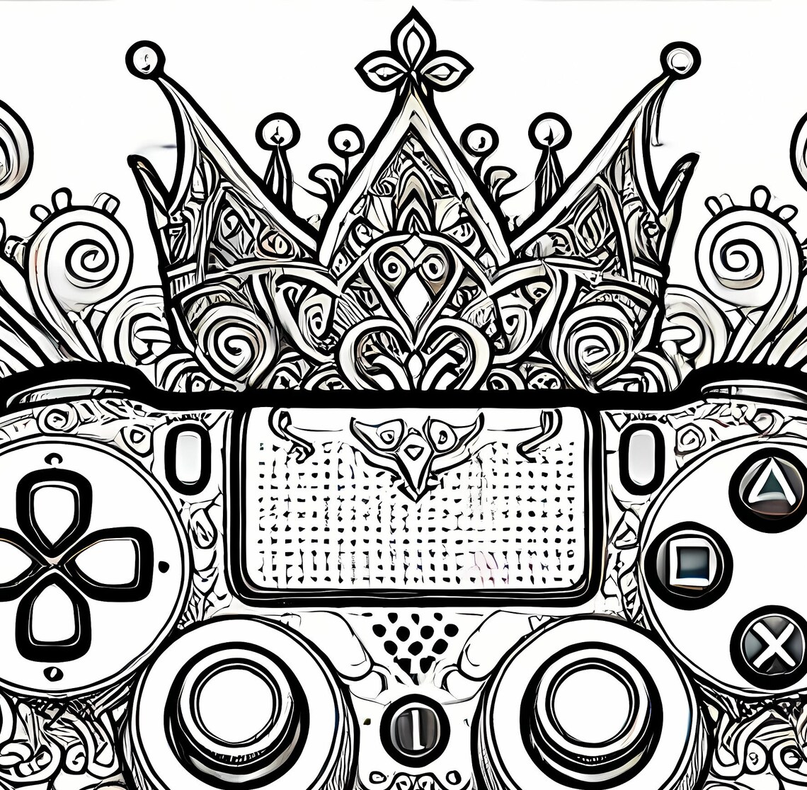 12 Pack Stress Relief Coloring Pages, Gaming Controller Digital Print ...