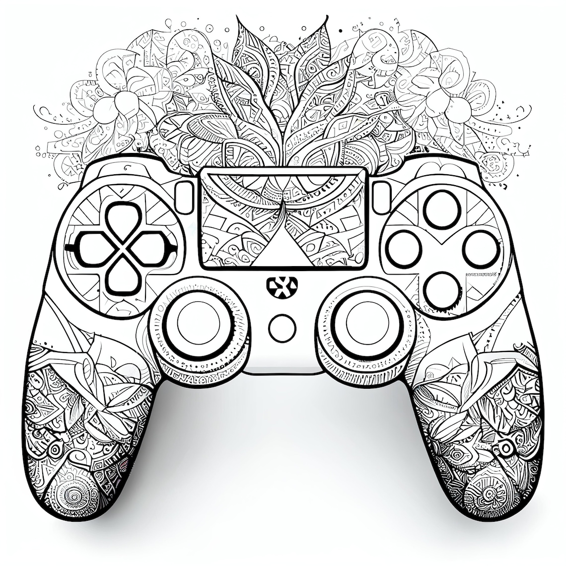 12 Pack Stress Relief Coloring Pages, Gaming Controller Digital Print ...