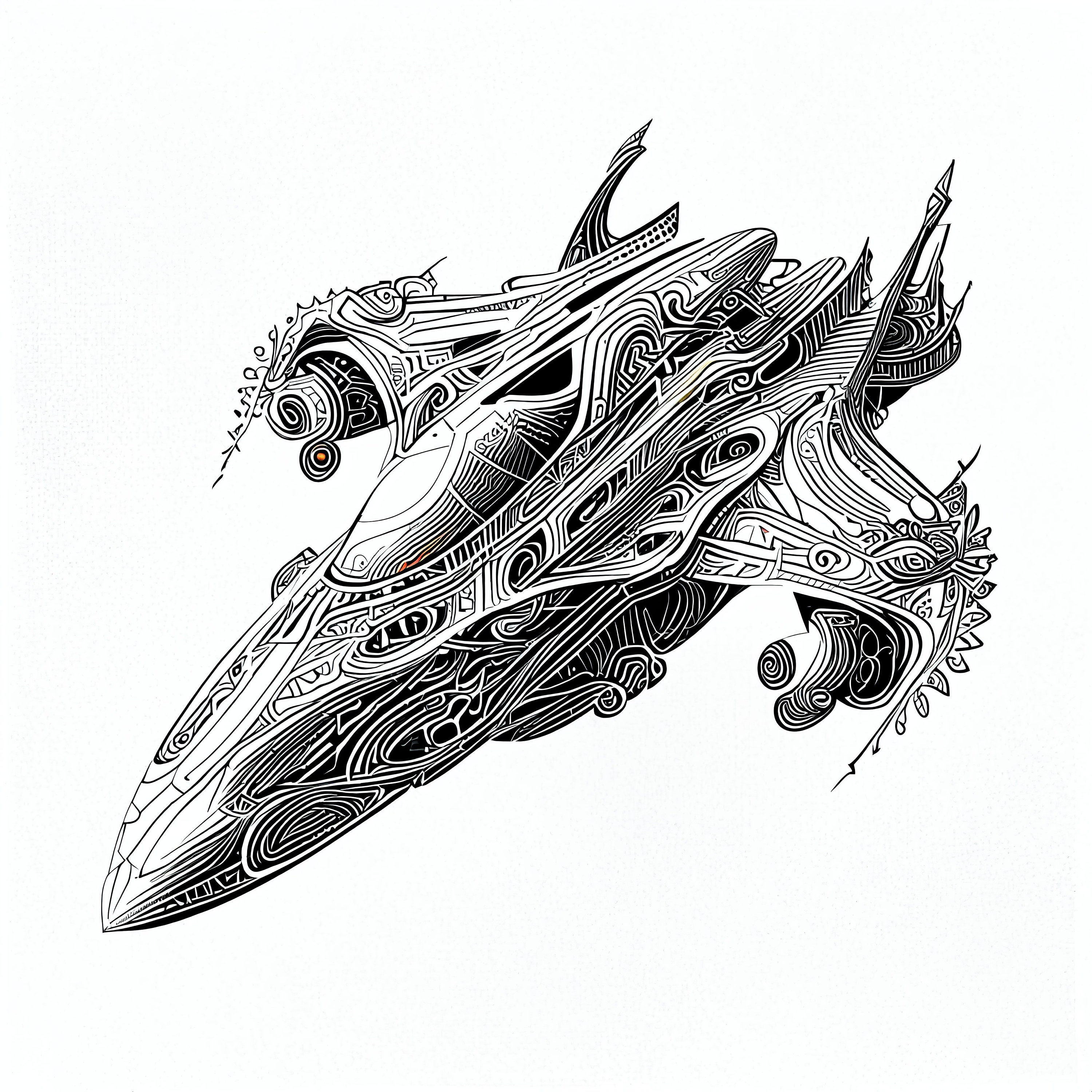 12 Pack Stress Relief Coloring Pages, Spaceship Digital Print, Filigree ...