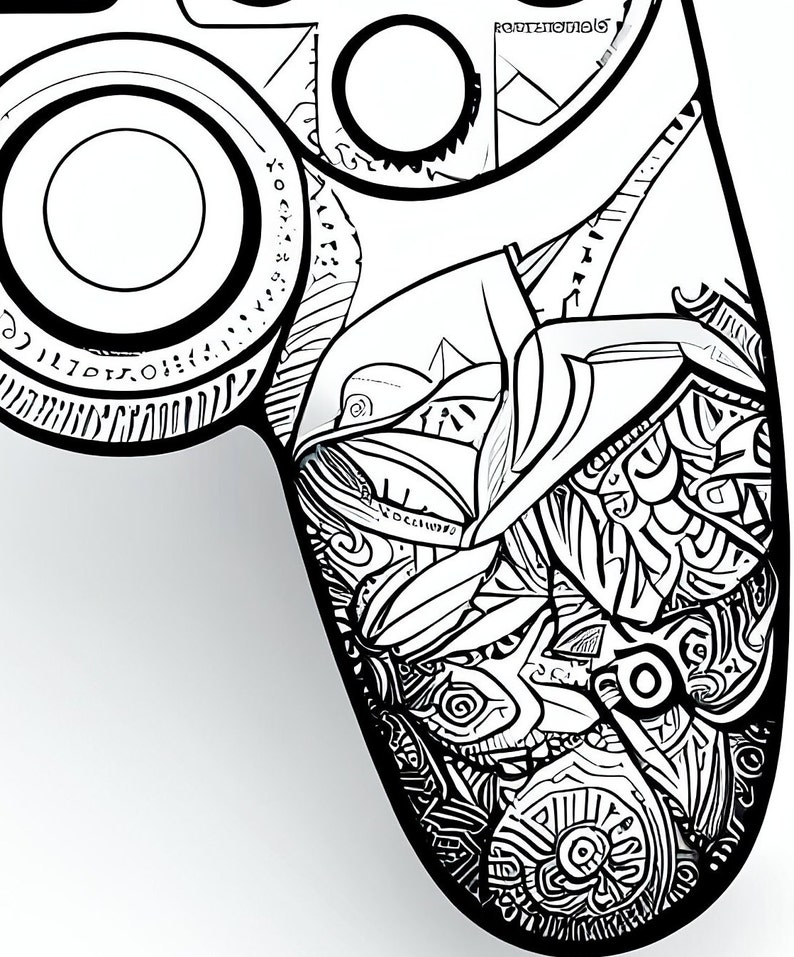 12 Pack Stress Relief Coloring Pages, Gaming Controller Digital Print ...