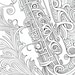 12 Pack Stress Relief Coloring Pages, Saxophone Digital Print, Filigree ...